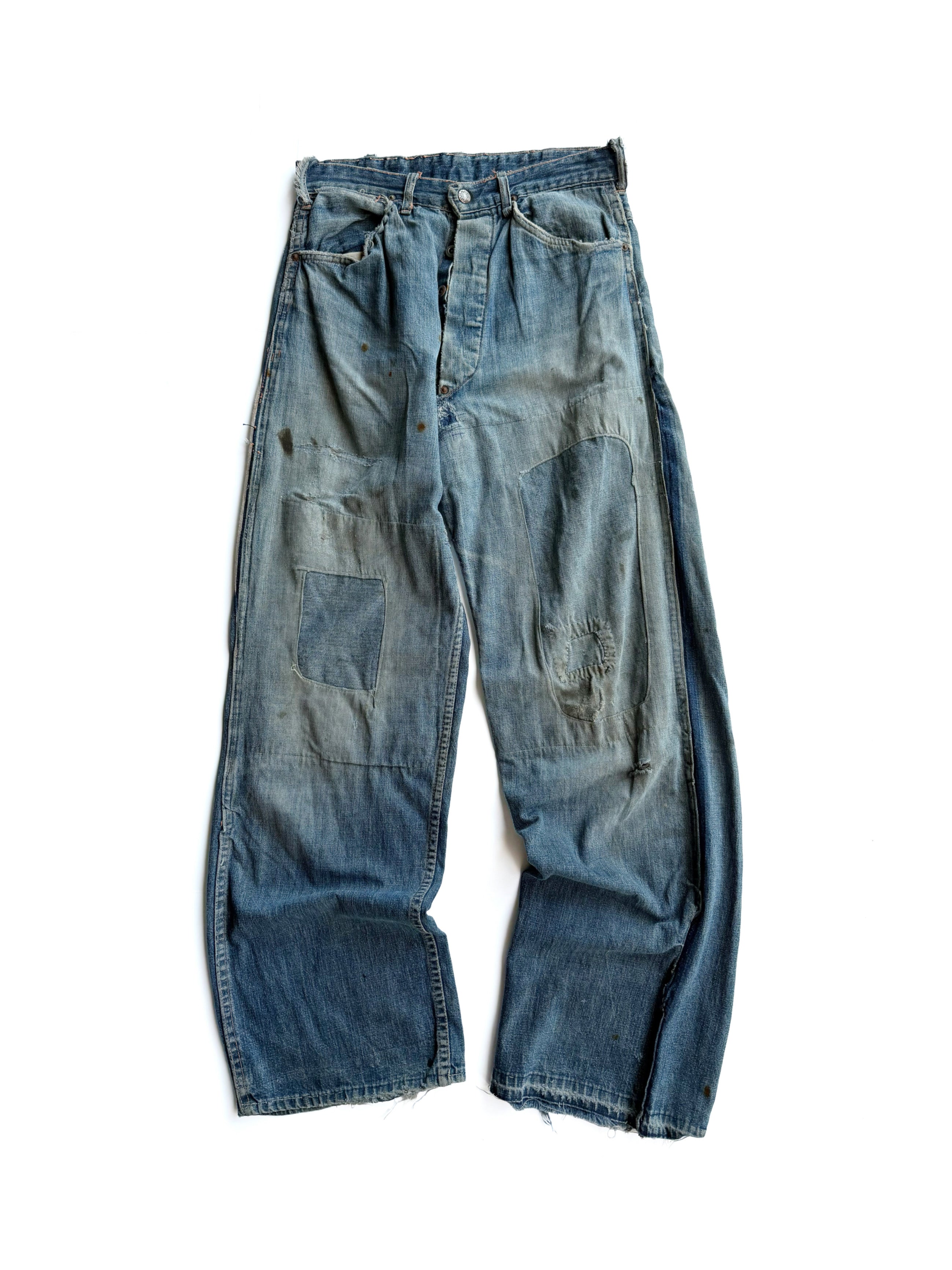 1940s ‘Crotch Rivet’ Donut Button Carpenter Jeans (29) – JollyJack